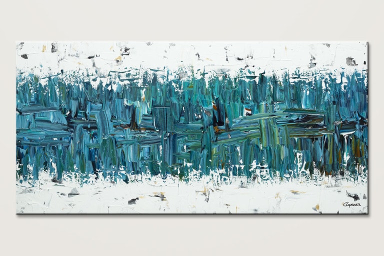 Back Home Abstract Casablanca All In – Blue Large Modern Abstract Art ...