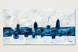 Back Home Abstract Other Abstract Art Blue City – Original Blue and ...