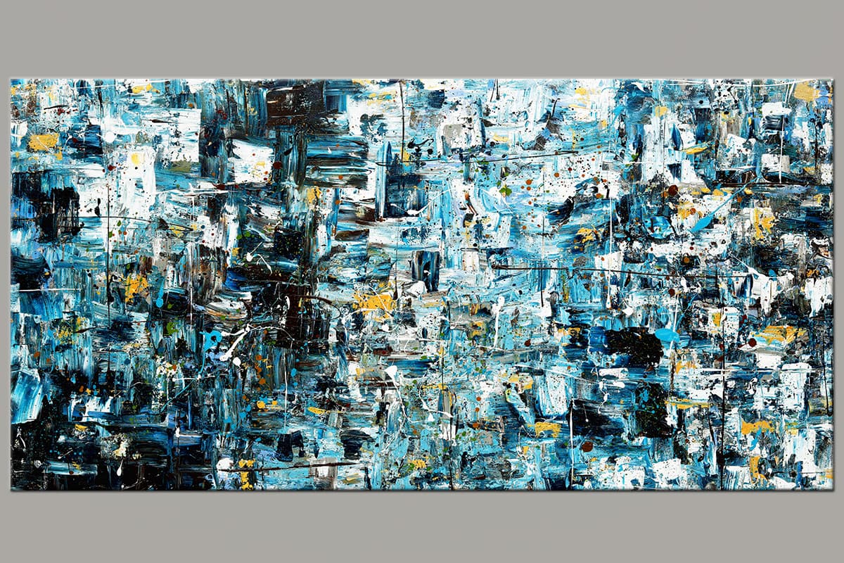 Blue Reef Extra Large Blue Abstract Painting