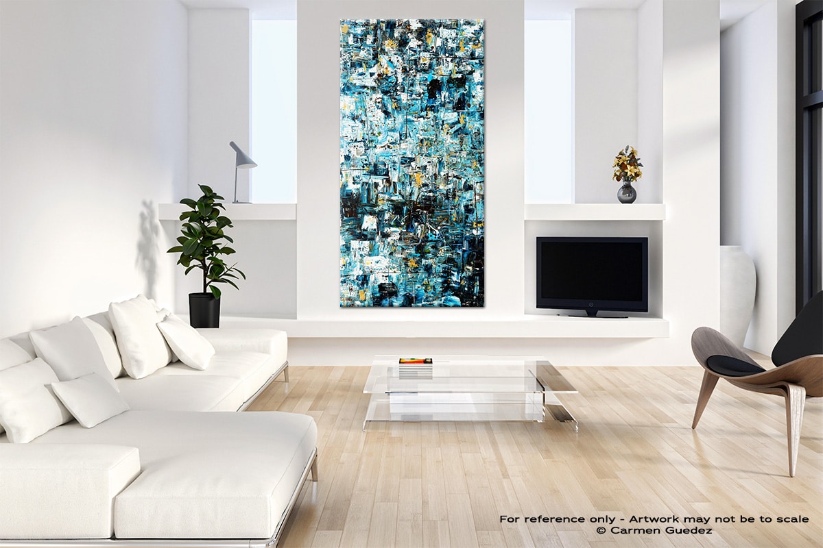 Blue Reef Handmade Abstract Art Painting Id19