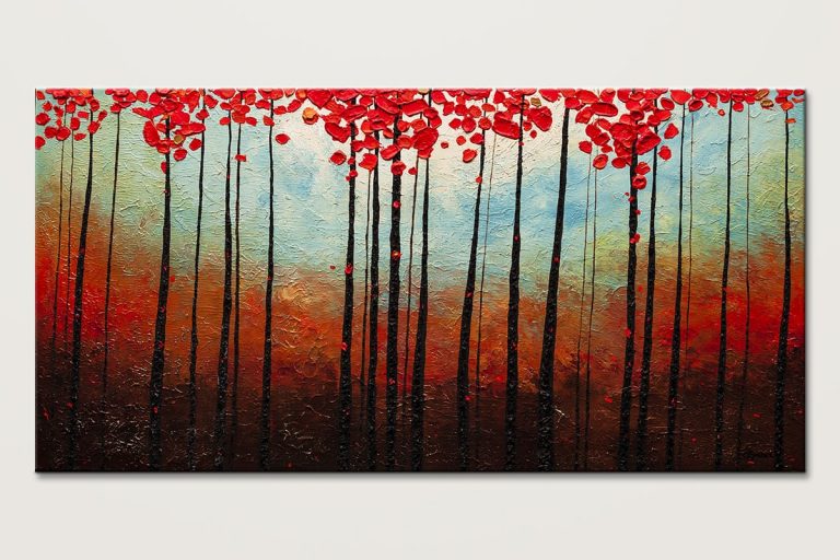 Landscape Abstract Art Change of Seasons | Colorful Abstract Painting ...