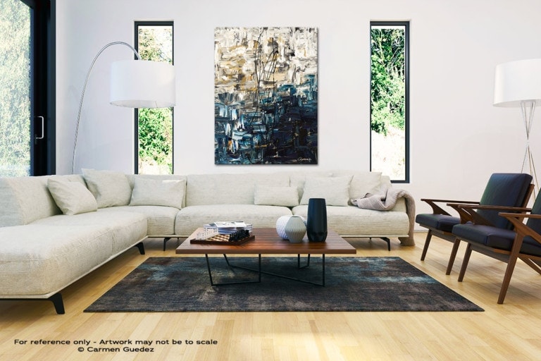 Vertical Modern Abstract Art for Sale Envisioning | Vertical Modern ...