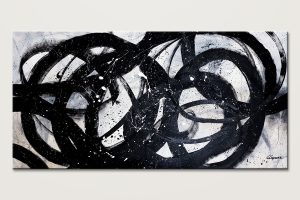 Night Shadow Black & White Original Modern Abstract Art | Minimalist ...