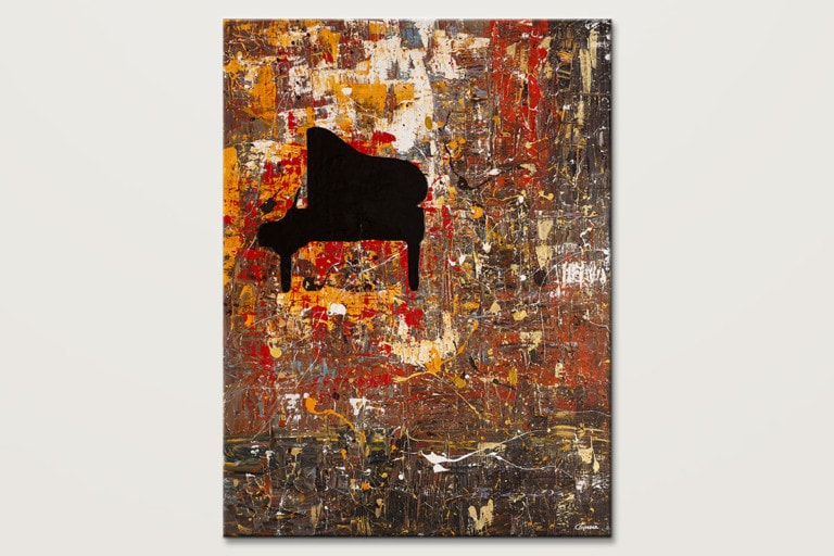 Back Home Music Solemnis – Piano Abstract Art Painting