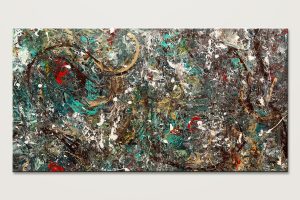 Back Home Abstract Expressions The Gold Ring – Oversized Abstract Art ...