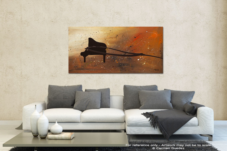 Abstract Art Piano Painting The Grand | Original Abstract Painting ...