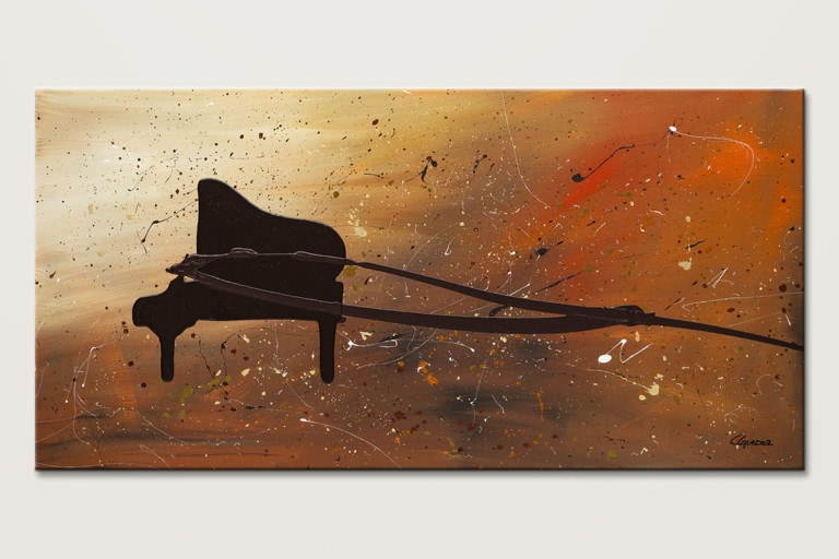 Abstract Art Piano Painting The Grand | Original Abstract Painting ...