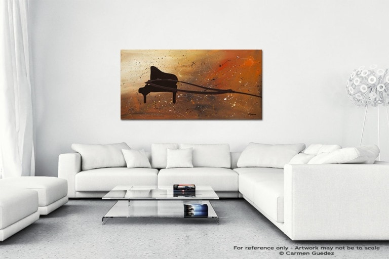 Abstract Art Piano Painting The Grand | Original Abstract Painting ...