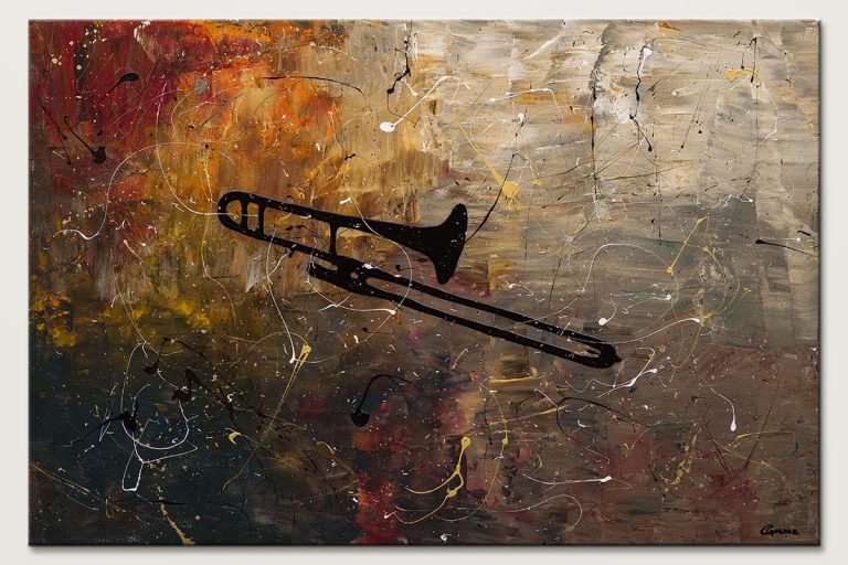 Back Home Music The Trombone – Modern Music Abstract Art